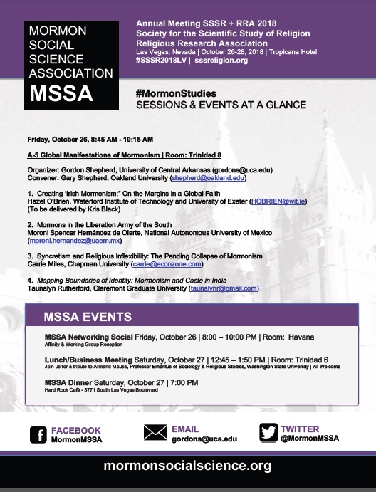 October 16, 2018 – Mormon Social Science Association